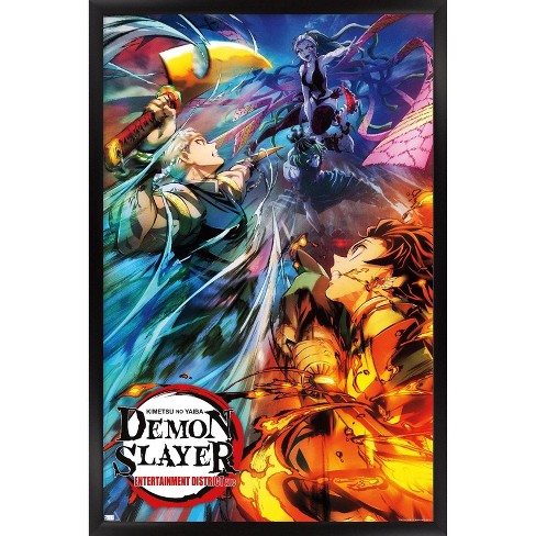 Trends International Demon Slayer - Key Visual 2 Framed Wall Poster ...