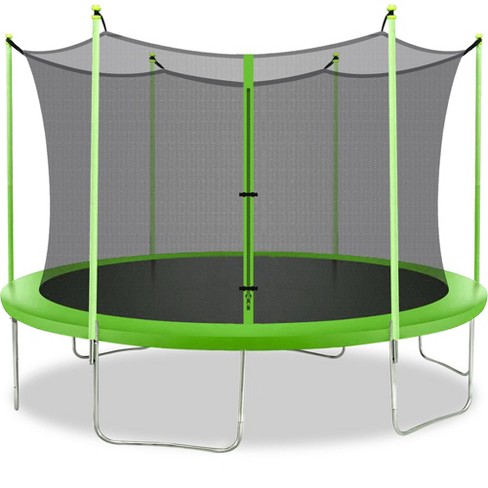 Fdw 8ft Trampoline With Enclosure Net Outdoor Jump Rectangle Trampoline ...