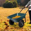 Costway 2 Tire Wheelbarrow Cart Heavy-duty Dolly Utility Cart Green ...