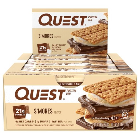 Quest Nutrition 21g Protein Bar - S'mores - 12ct : Target