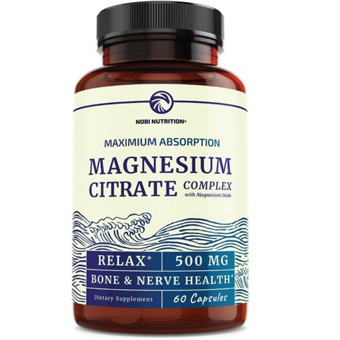 Magnesium Complex Capsules, Magnesium Oxide, Magnesium Citrate, Nobi ...
