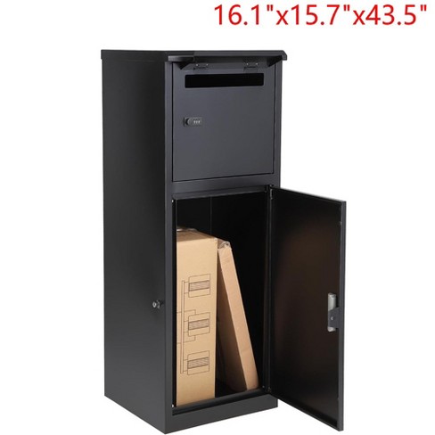 16.1"x15.7"x43.5" Package Letter Delivery Boxes Coded Lock Home Drop ...