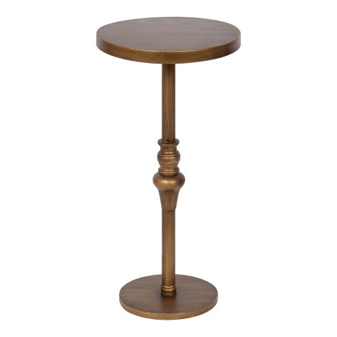 Kate And Laurel Stratton Round Metal Drink Table, 13x13x26, Gold : Target
