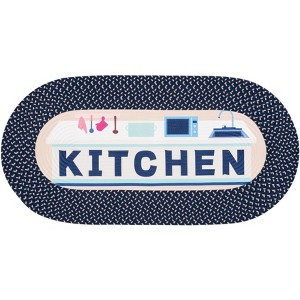 Braided Kitchen Posters BRP409 Machine Washable Hand Woven Indoor Rugs ...