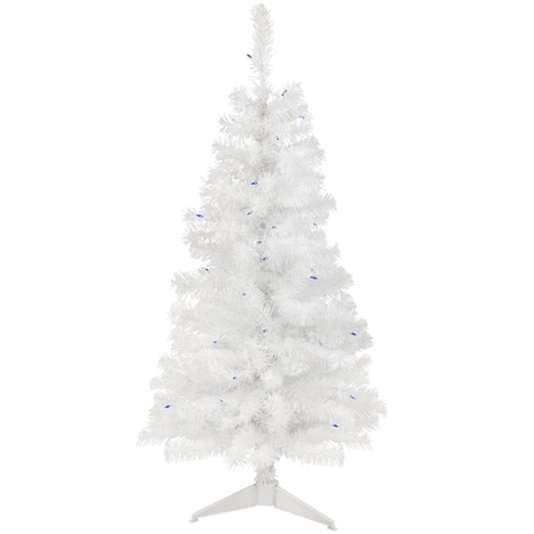 Northlight 4' Pre-lit Slim White Pine Artificial Christmas Tree - Blue ...