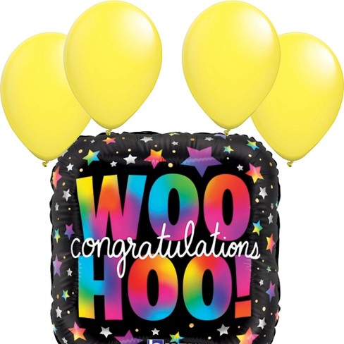 Loonballoon Graduation Congratulations Woo Hoo Balloon Standard Size ...