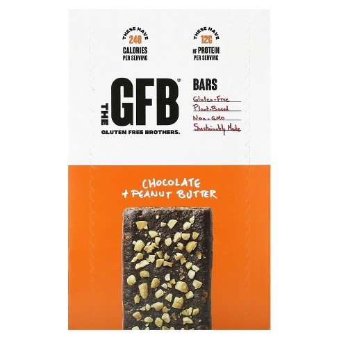 The Gfb Gluten Free Bars, Chocolate + Peanut Butter, 12 Bars, 2.05 Oz ...