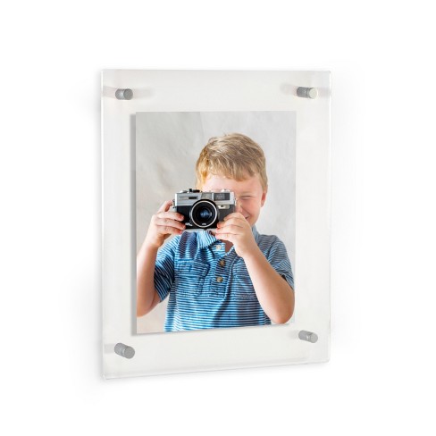 Arttoframes 11x14 Floating Acrylic Picture Frame, Brushed Satin : Target