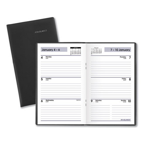 Dayminder Weekly Pocket Planner, 6 X 3.5, Black Cover, 12-month (jan To ...
