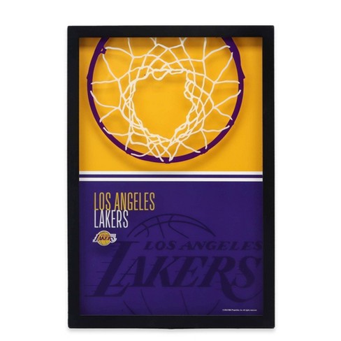 Nba Los Angeles Lakers Print-on Glass Wall Sign : Target