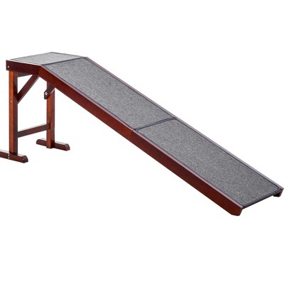 Pawhut Pet Ramp, Dog Bed Ramp For Dogs With Non-slip Carpet And Top ...