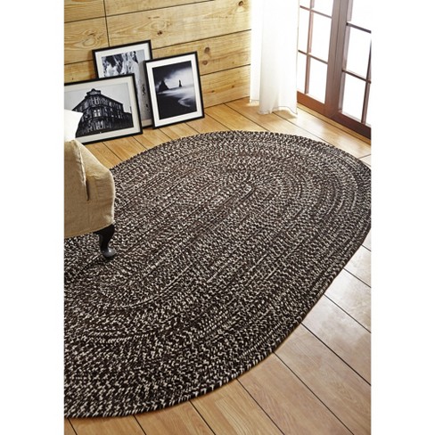 42" X 66" Chenille Tweed Collection Dove & Chesnut Reversible Indoor ...