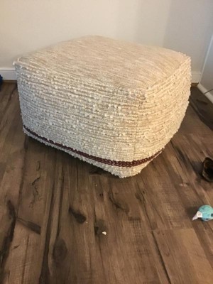 Branchville Square Pouf Cream Boucle - Threshold™ : Target