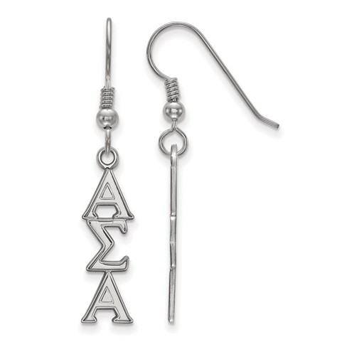 Black Bow Jewelry Sterling Silver Alpha Sigma Alpha Greek Life Dangle ...