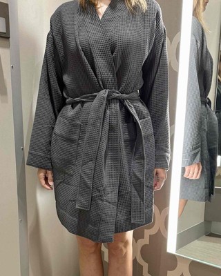 Women's Waffle Robe - Auden™ Light Gray 3x/4x : Target