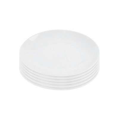 Classic Touch Set Of 6 Glass Plates With Gold Rim : Target