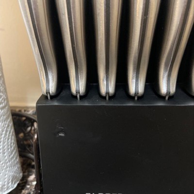Farberware 15pc Stainless Steel Knife Block Set: Kitchen Knife Set With ...