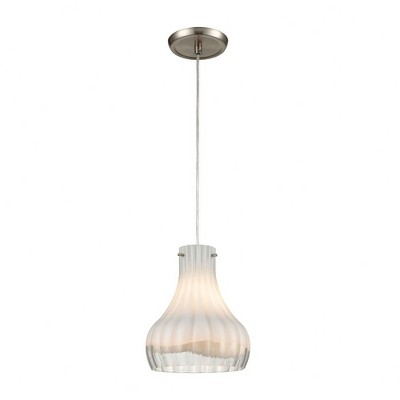 Elk Home Coastal Scallop 1 - Light Pendant In Satin Nickel : Target