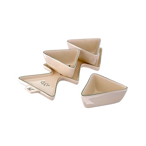 Spode Christmas Tree 4 Piece Stoneware Serving Set, 12-inch Tree Shaped ...