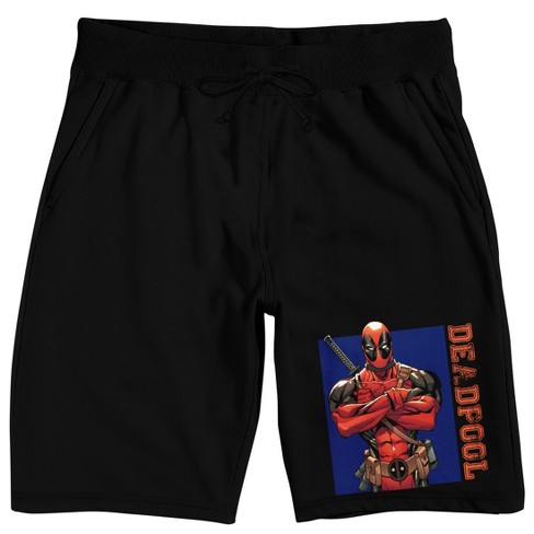 Marvel Universe Deadpool Men's Black Lounge Shorts : Target