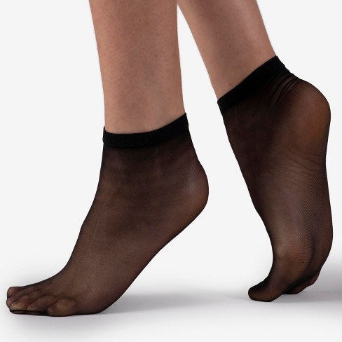 Lechery Women's Matte Silk Sheer 15 Denier Socks (1 Pair) - Black, One ...