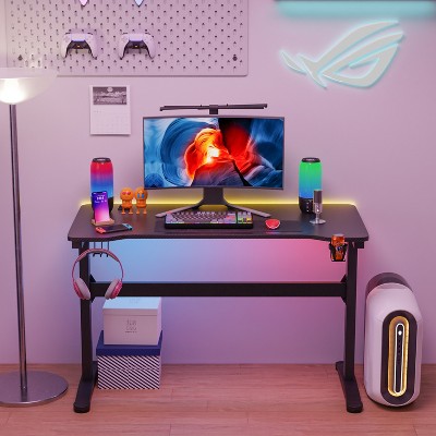 FDW 47 Inch Computer Desk Gaming Desk Writing Desk Office Desk Extra Large Modern Ergonomic ...