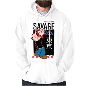 Popeye Kanji Savage Sailor Cartoon Hoodie Sweatshirt Women Men Licensed ...