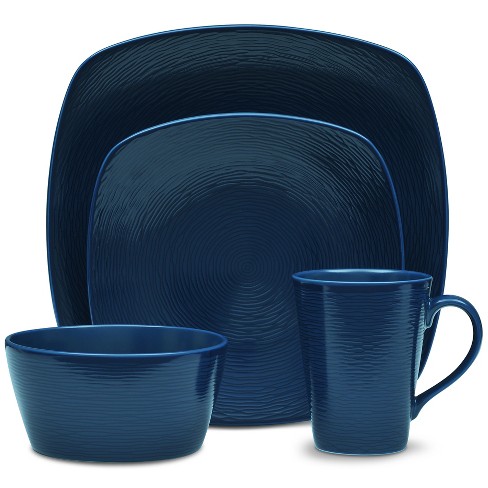 Noritake Colorscapes Non Swirl (navy On Navy) 4-piece Square Place ...