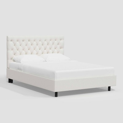 Full Kelsey Platform Bed In Textured Linen Zuma White - Threshold ...
