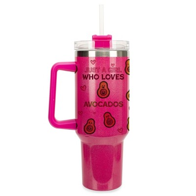 100 North Just A Girl Who Loves Avocados Emoji 40 Oz. Stainless Steel ...