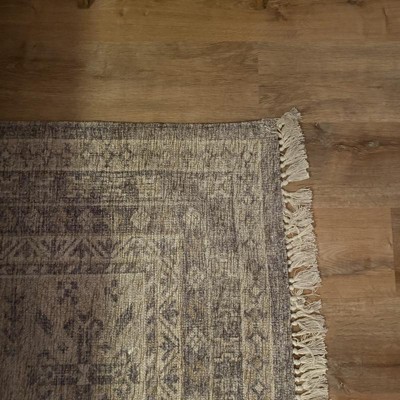 5'x7' Pine Brook Diamond Persian Style Rug Gray - Threshold™ Designed ...