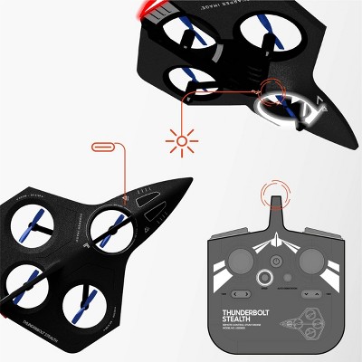 Sharper Image Thunderbolt Stealth Drone: Remote Controlled, Gyroscopic Stabilization, Indoor Use ...