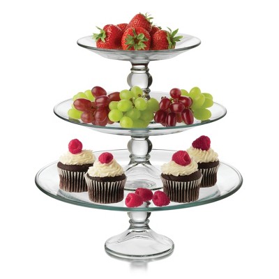 Libbey Selene 3 Tier Glass Footed Server Set : Target