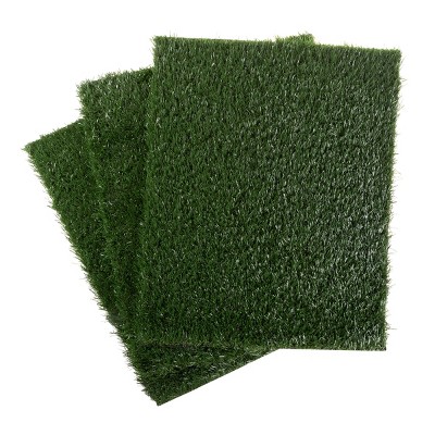 Pee Pads For Dogs - Set Of 3 Replacement Turf Grass Mats For Potty ...