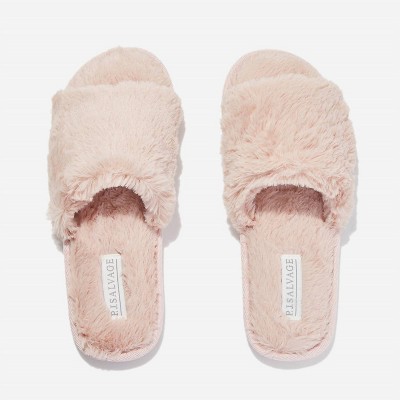 Women's Luxe Plush Slides - Pj Salvage Xl : Target
