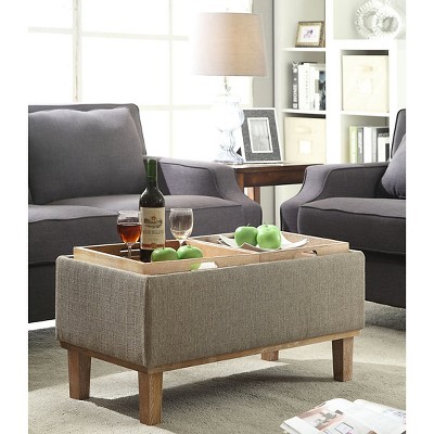 Brentwood Storage Ottoman Sandstone - Breighton Home : Target