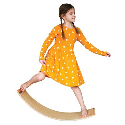 Qaba 32.3" Balance Board, Wobble Board For Kids & Toddlers, Curvy ...