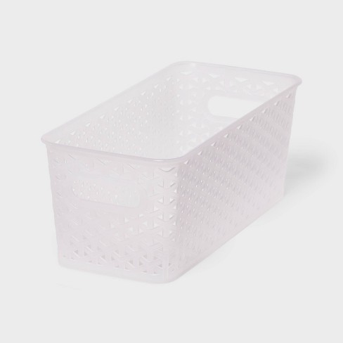 Y-weave Half Medium Decorative Storage Basket Translucent - Brightroom ...