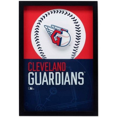 Mlb Cleveland Guardians Baseball Wood Sign Panel : Target