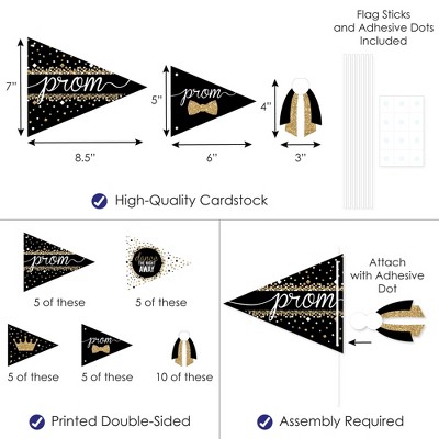 Big Dot Of Happiness Prom - Triangle Prom Night Party Photo Props ...