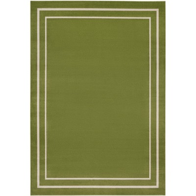 Nourison 8' X 10' Garden Oasis Tropical Leaf Flatweave Indoor Outdoor ...