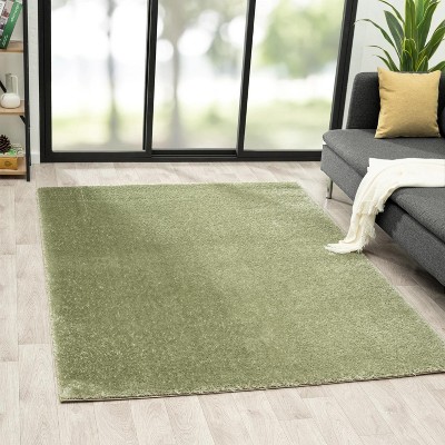 Luxe Weavers Abstract Modern Fringe Green 5x7 Area Rug : Target