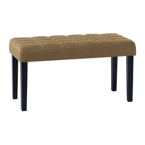 California Fabric Tufted Bench Beige - Corliving : Target