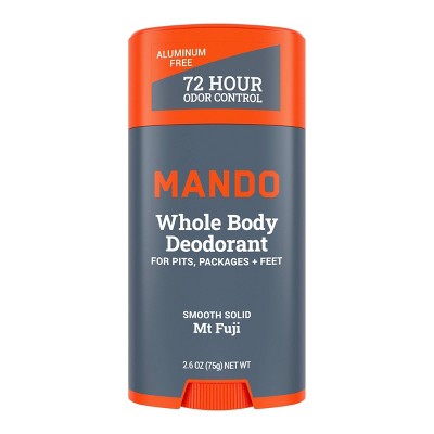 Mando Whole Body Deodorant - Men's Aluminum-free Smooth Solid Stick ...