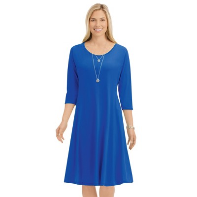 Collections Etc Stylish Easy Fit Flattering Scoop Neckline 3/4 Sleeve ...
