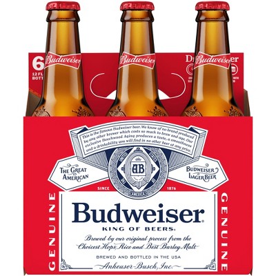 Budweiser Lager Beer - 6pk/12 Fl Oz Bottles : Target