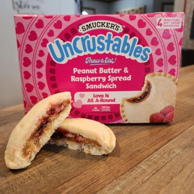 Smucker's Uncrustables Frozen Peanut Butter & Raspberry Spread Sandwich ...