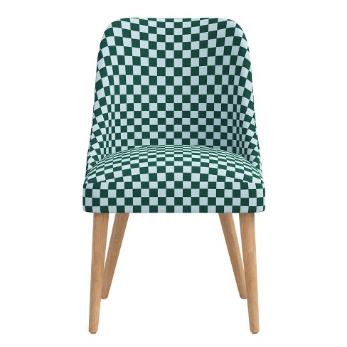 Skyline Furniture Sherrie Upholstered Dining Chair Checkerboard Emerald ...