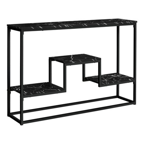 Multi Tier Console Table Marble Black - Everyroom: Modern Sofa Table ...