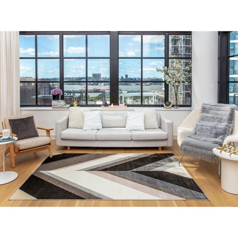 Elizabeth Sutton Vera Ve50b Modern Chevron Area Rug, 5'x7' : Target